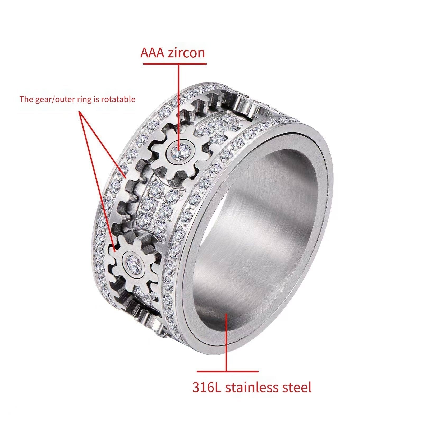 Lucky Turn Zircon Ring – Nimebrand