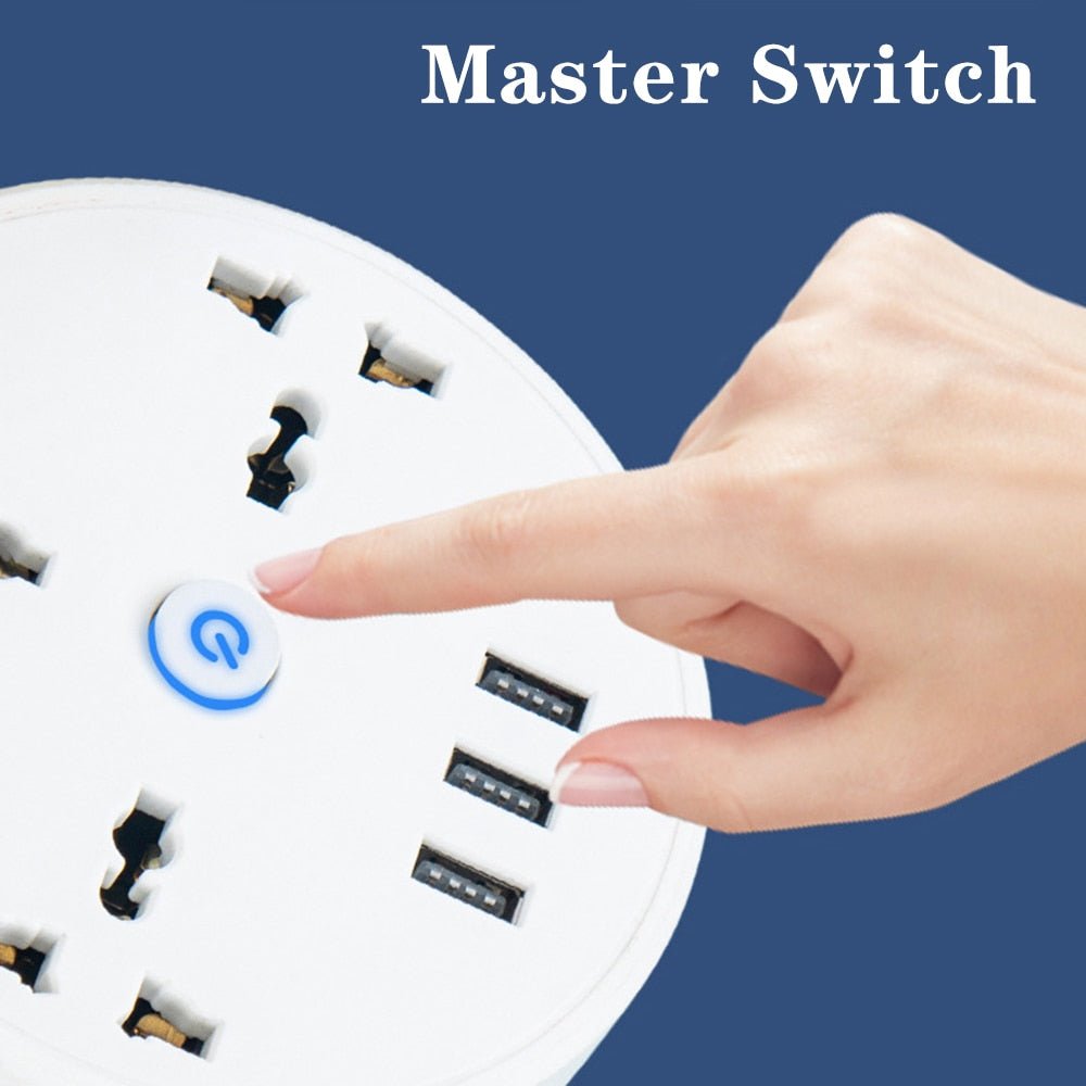 Round Universal Power Strip – Nimebrand